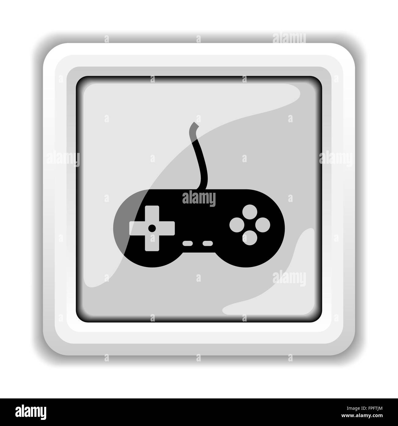 Gamepad icon. Internet button on white background Stock Photo - Alamy