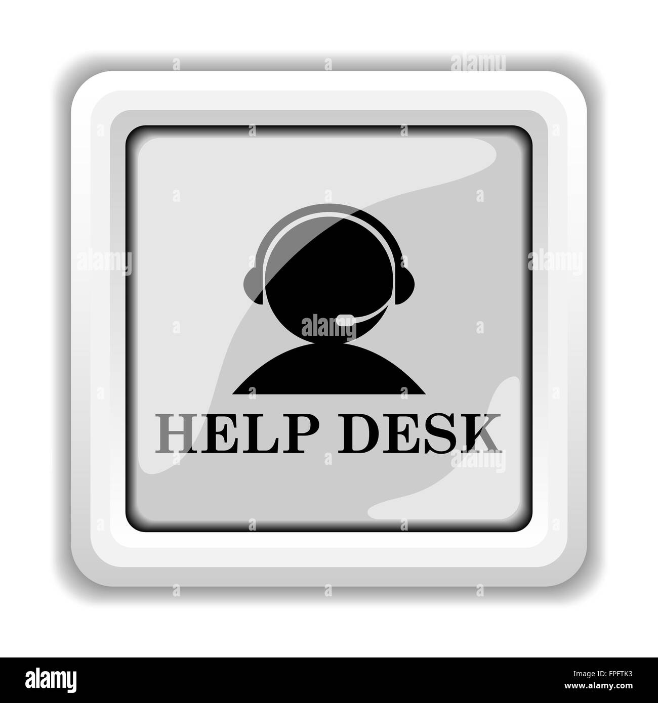 Helpdesk icon. Internet button on white background Stock Photo - Alamy