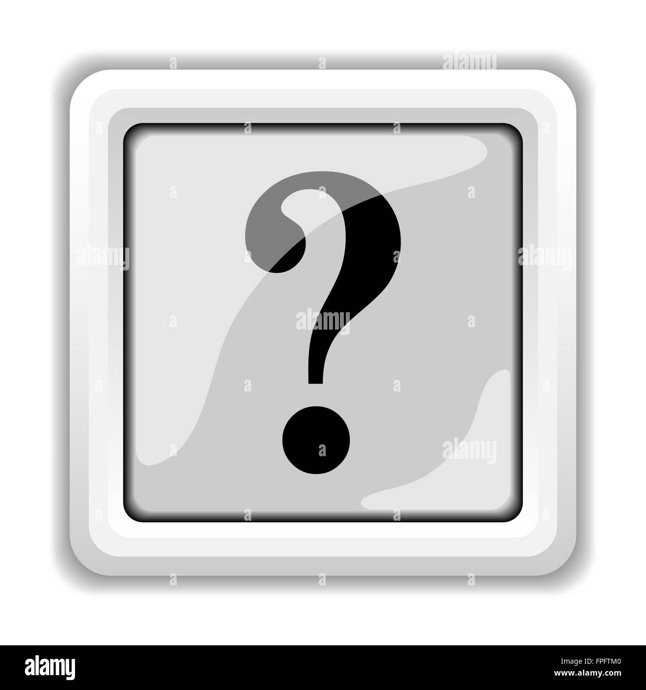 Question mark icon. Internet button on white background Stock Photo - Alamy