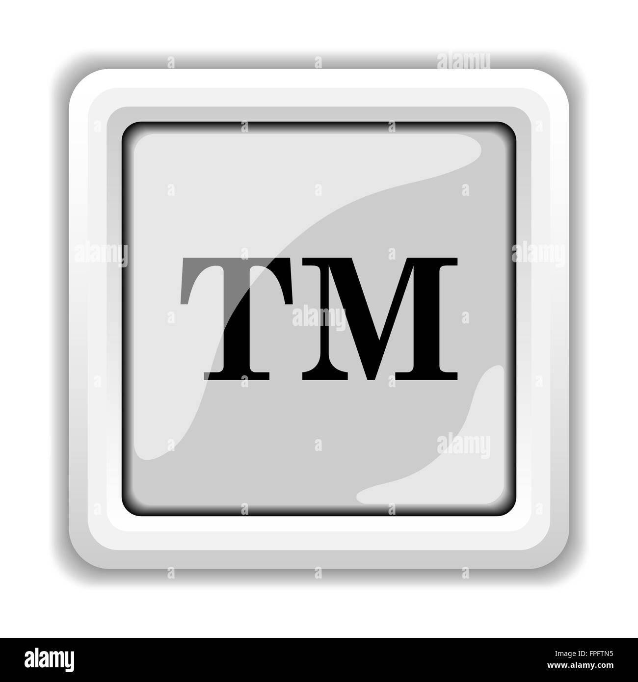 Trade mark icon. Internet button on white background Stock Photo - Alamy