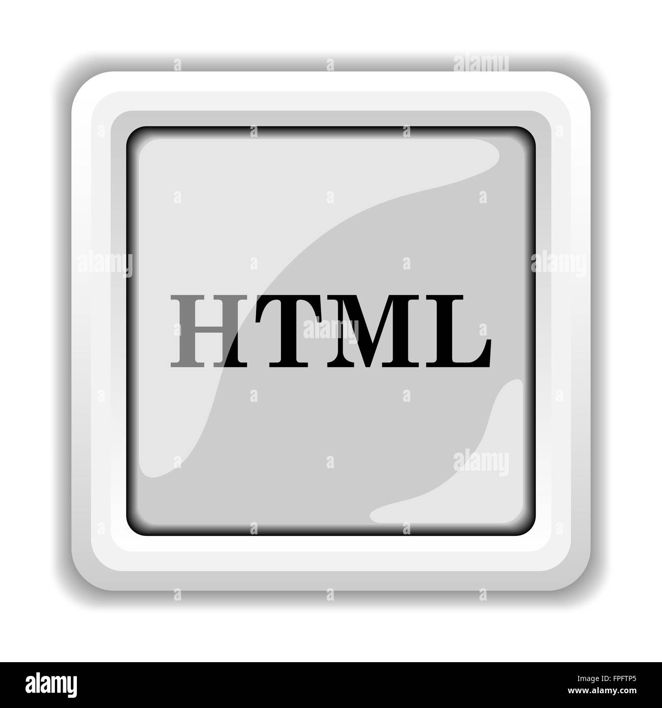HTML icon. Internet button on white background Stock Photo - Alamy