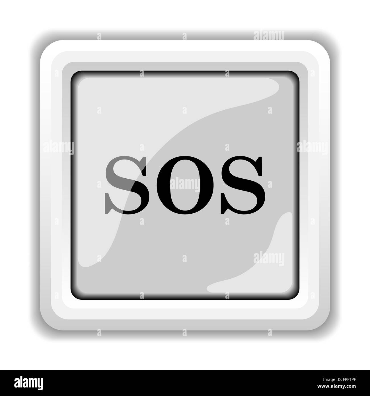 SOS icon. Internet button on white background Stock Photo - Alamy