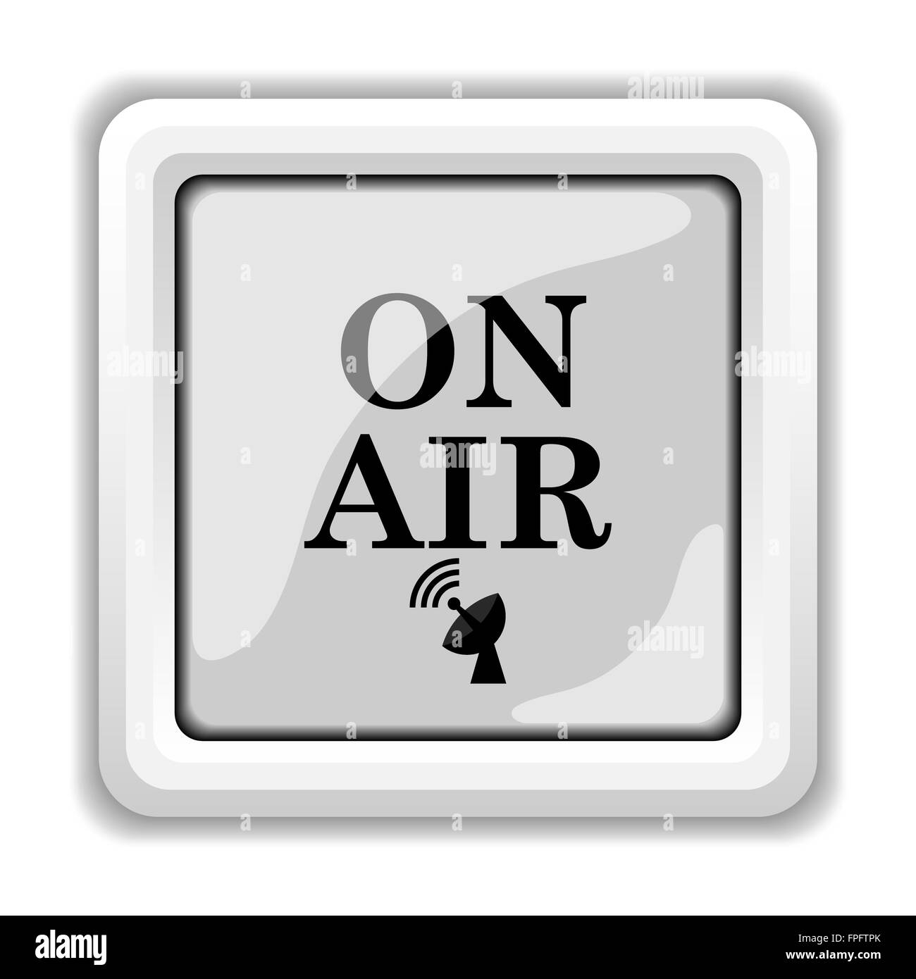 On air icon. Internet button on white background Stock Photo - Alamy