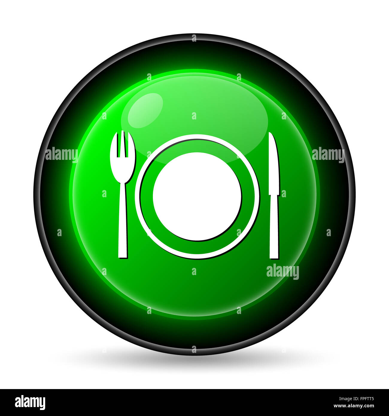 Restaurant icon. Internet button on white background Stock Photo - Alamy