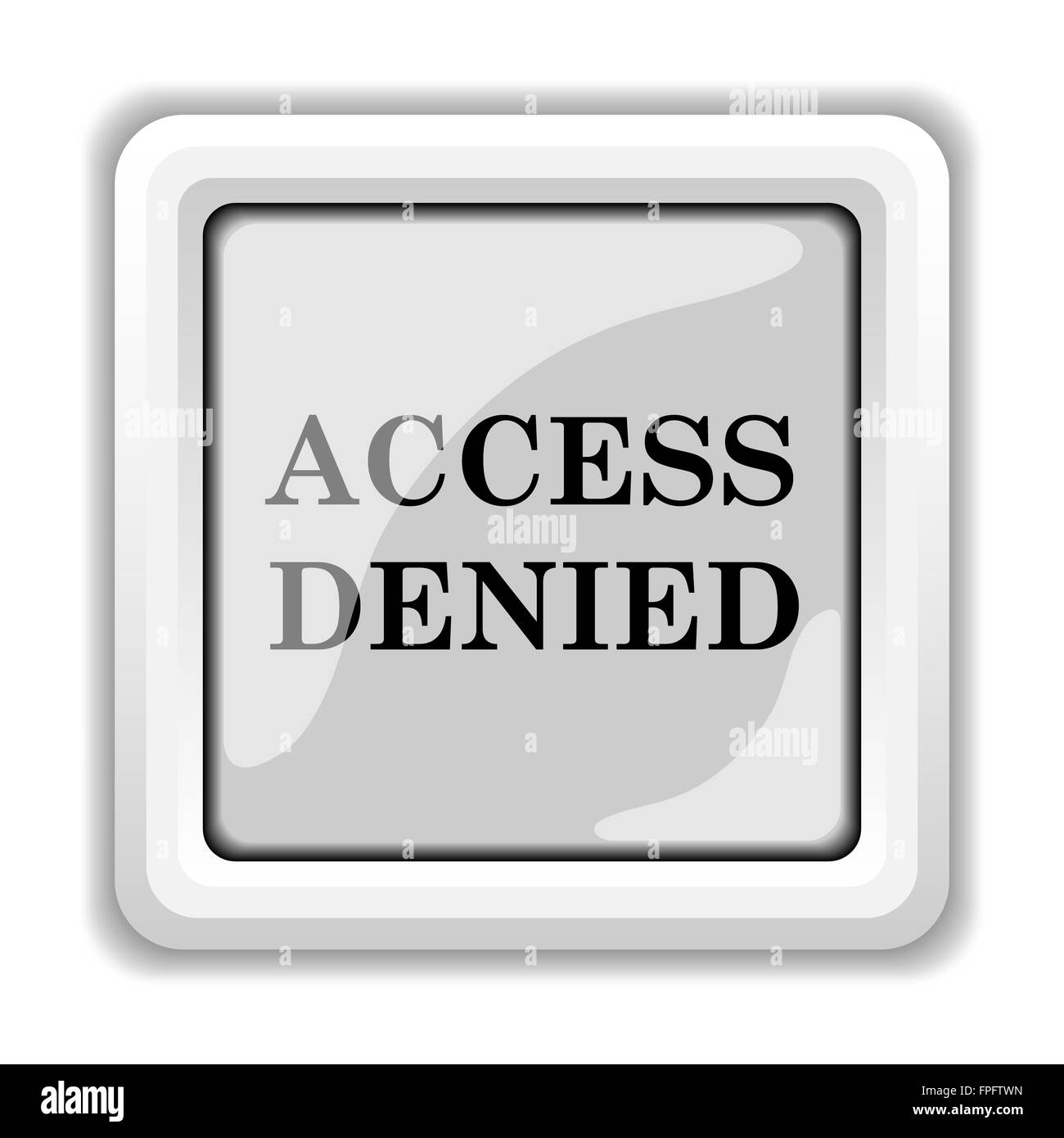 Access denied icon. Internet button on white background Stock Photo - Alamy