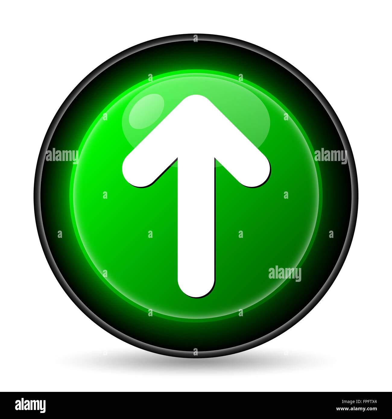 Up arrow icon. Internet button on white background Stock Photo - Alamy