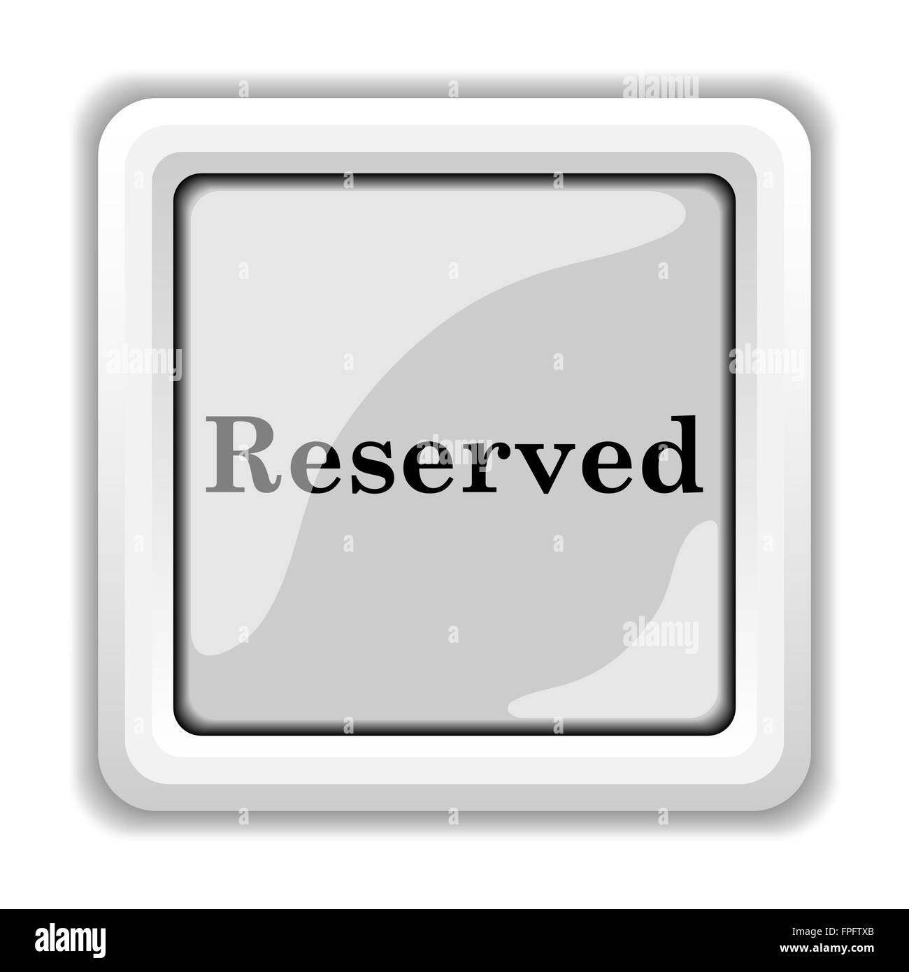 Reserved icon. Internet button on white background Stock Photo - Alamy