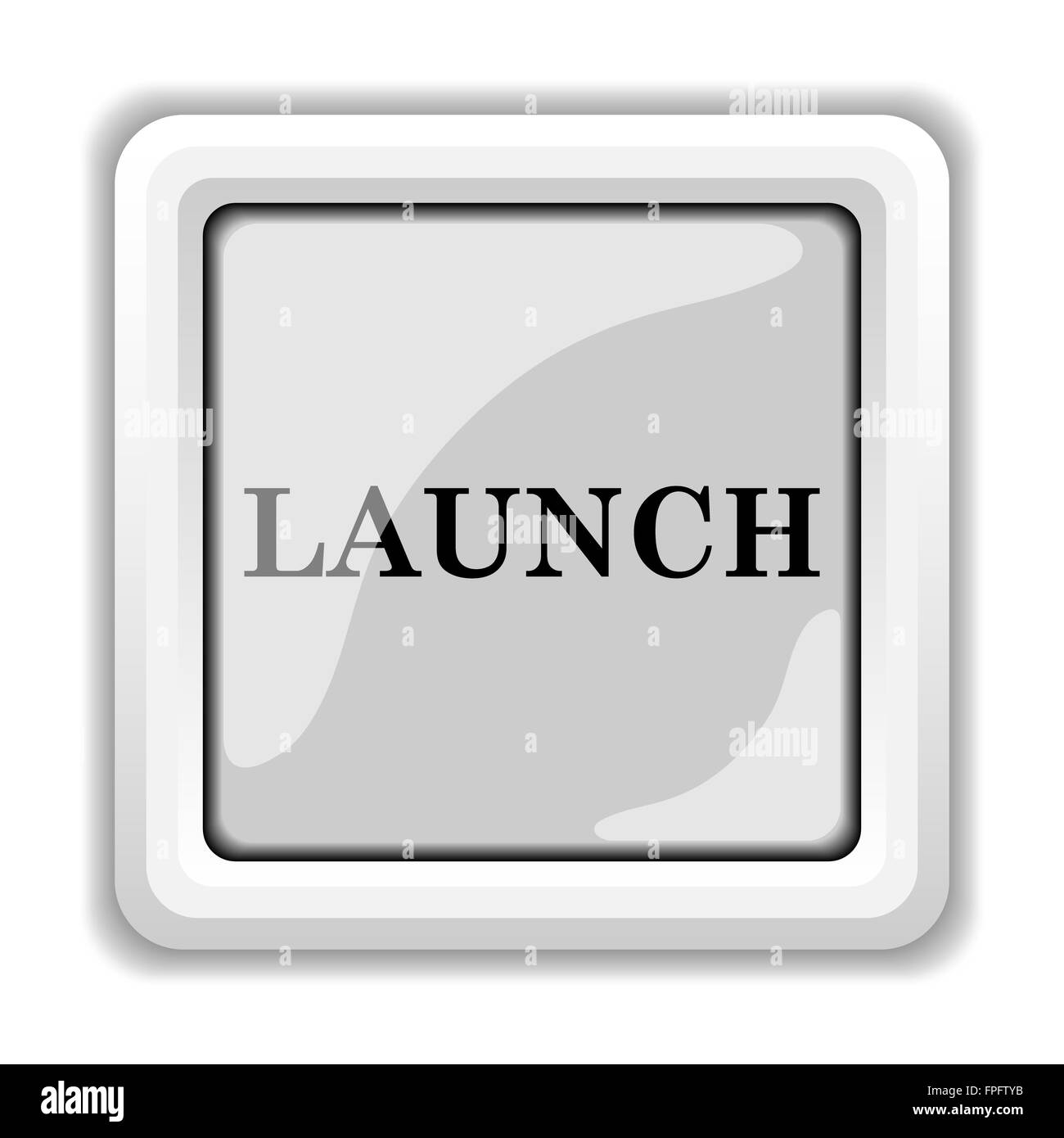 Launch icon. Internet button on white background Stock Photo - Alamy