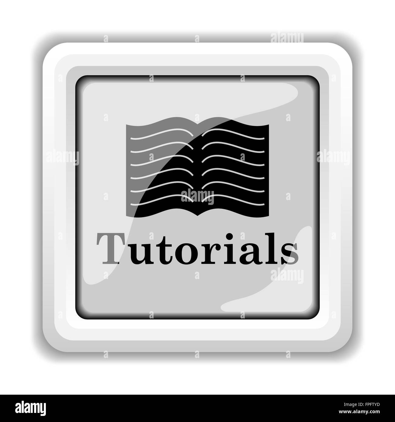 Tutorials icon. Internet button on white background Stock Photo - Alamy