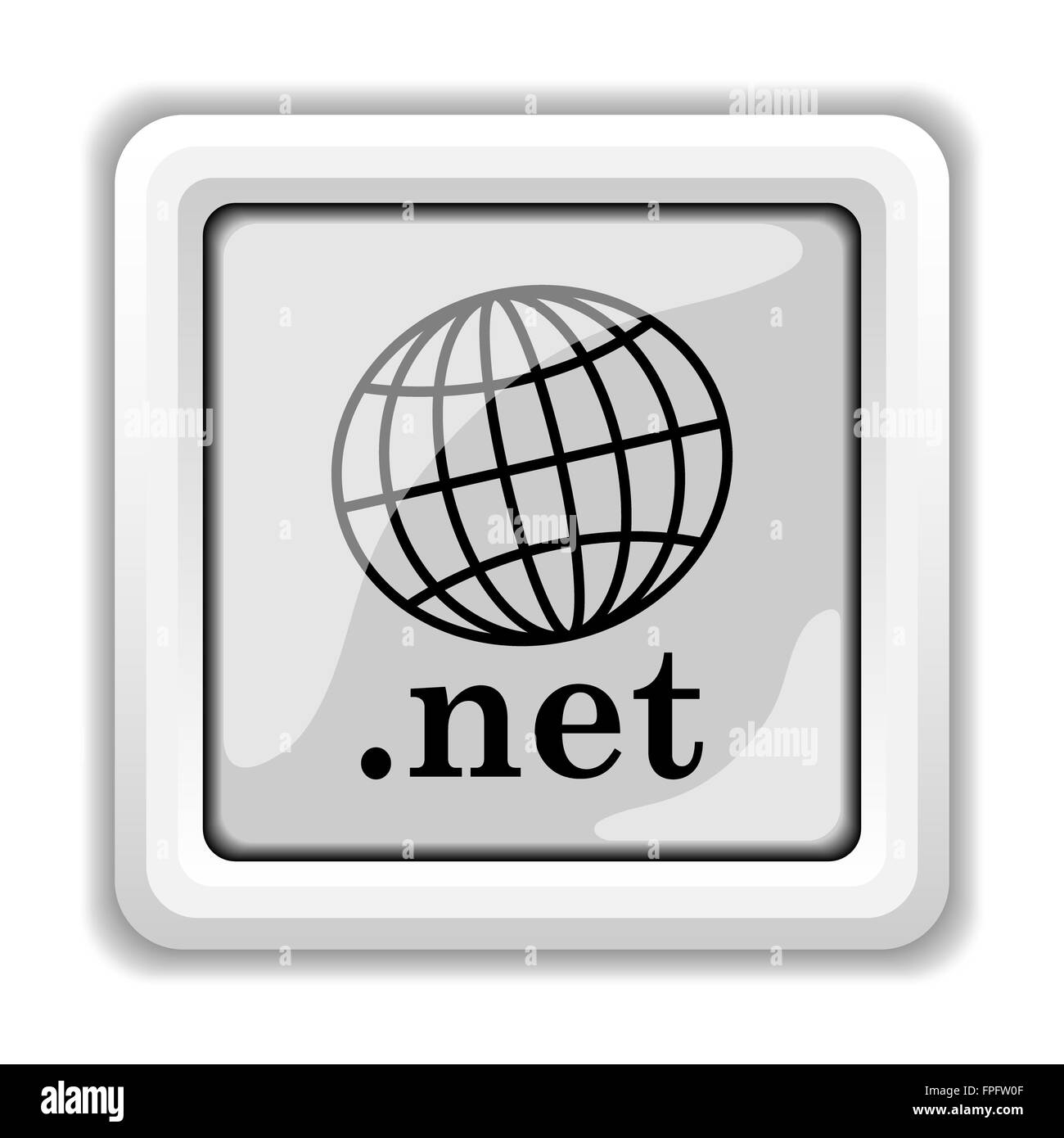 .net icon. Internet button on white background Stock Photo - Alamy