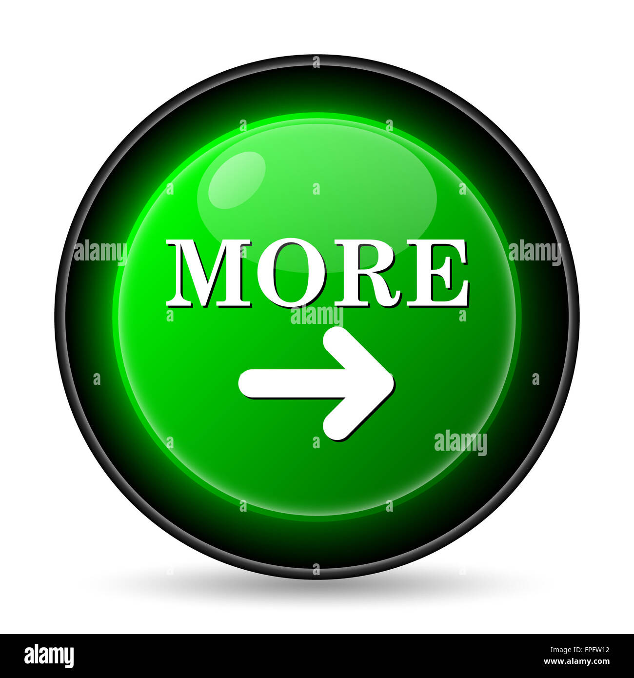 More icon. Internet button on white background Stock Photo - Alamy