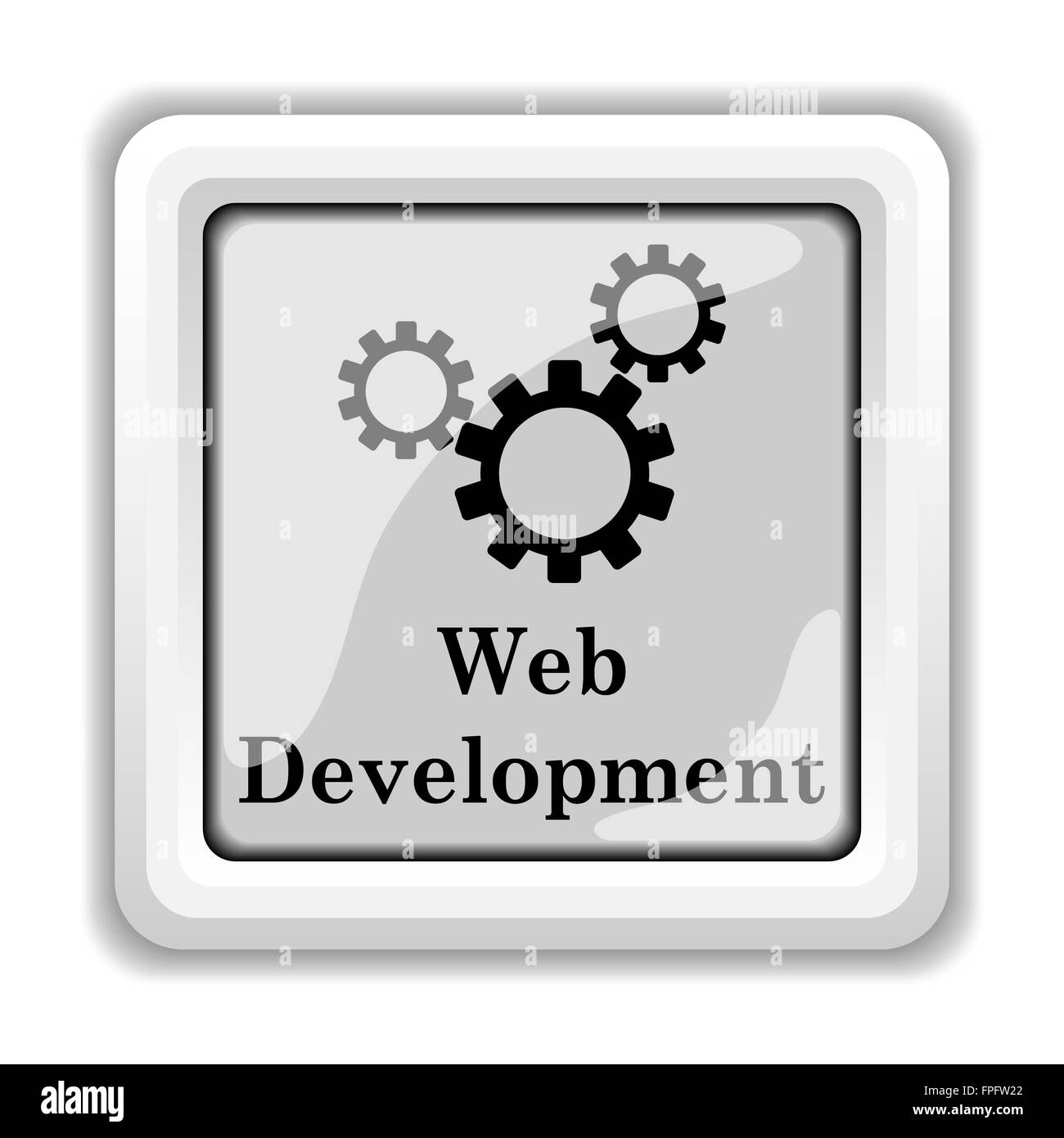 Web development icon. Internet button on white background Stock Photo ...