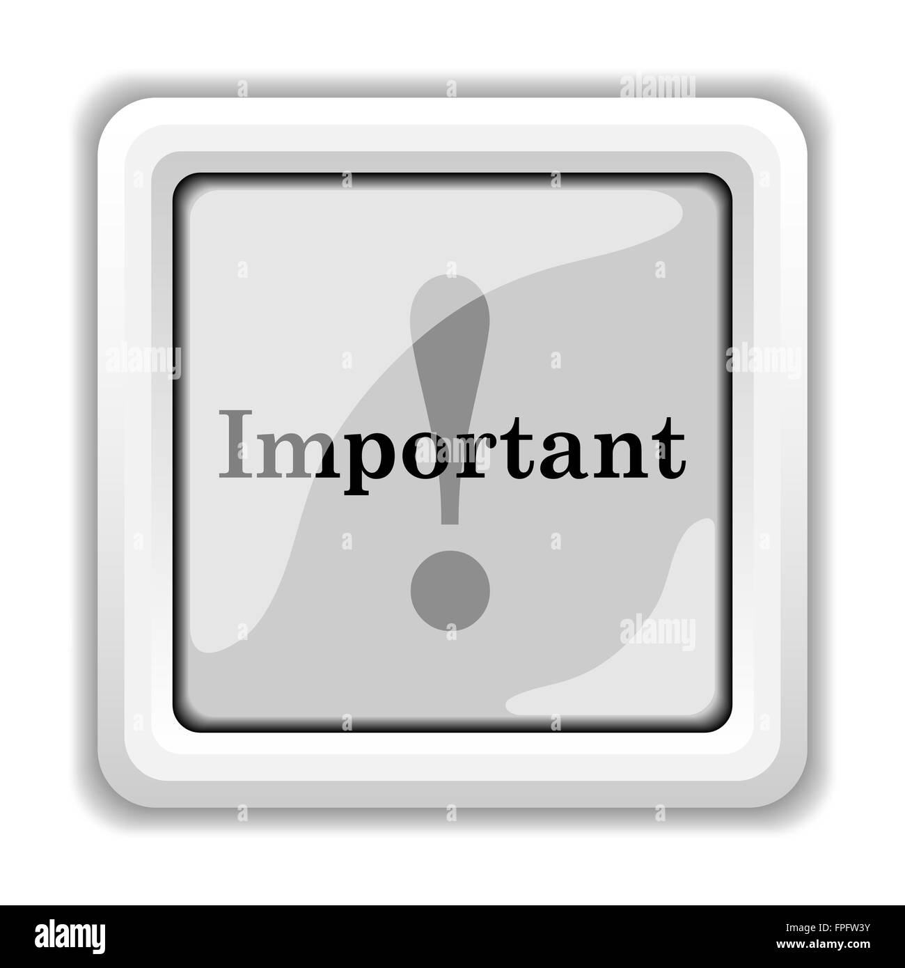 Important icon. Internet button on white background Stock Photo - Alamy