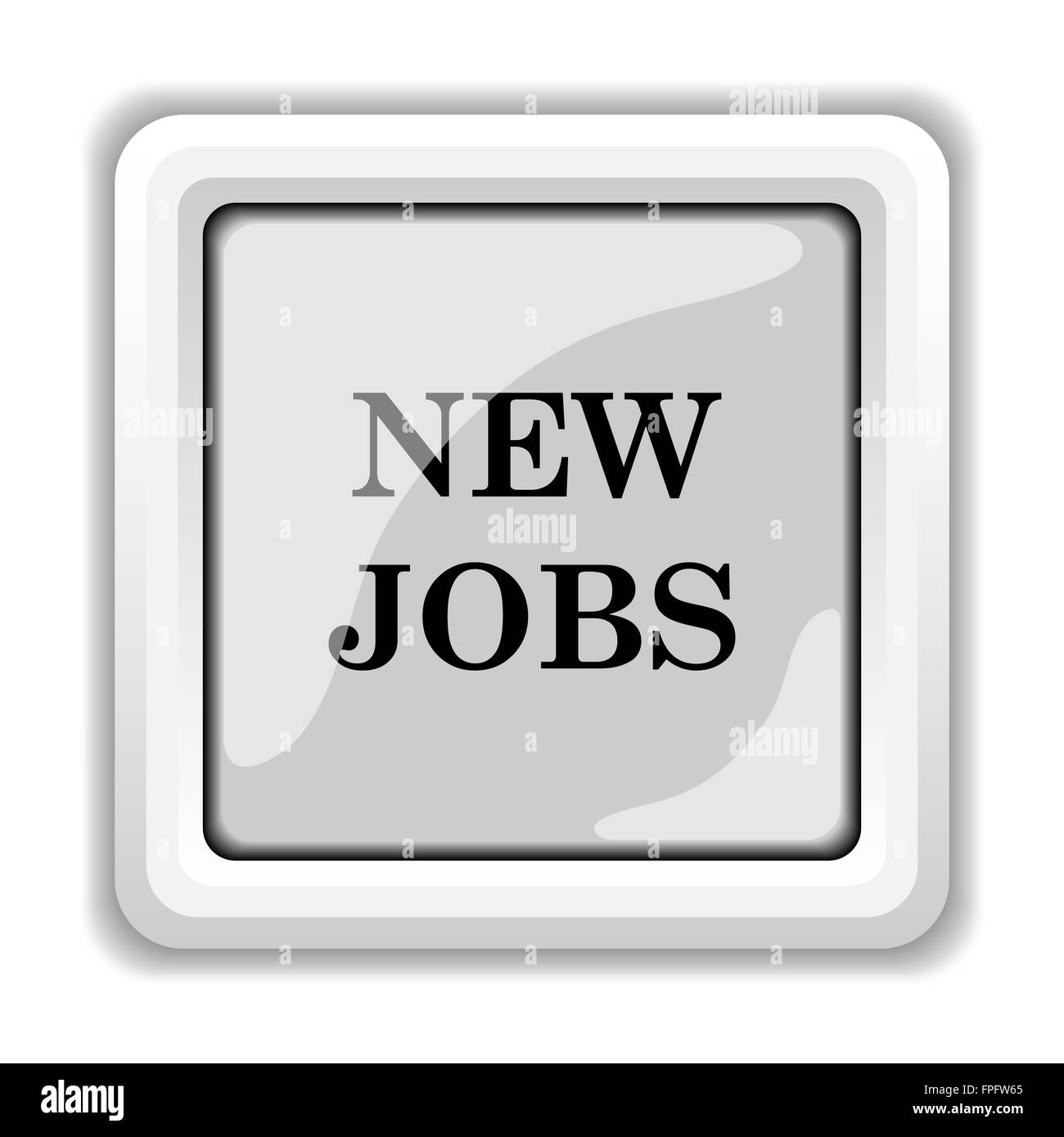 New jobs icon. Internet button on white background Stock Photo - Alamy
