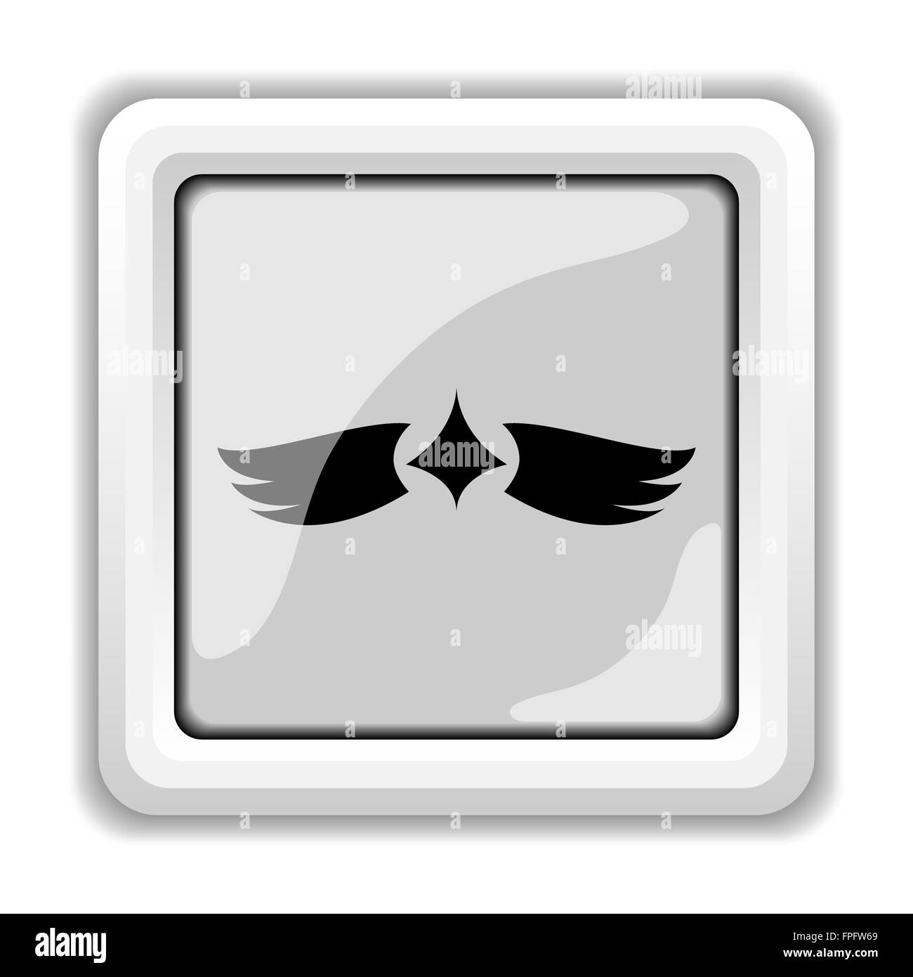 Wings icon. Internet button on white background Stock Photo - Alamy