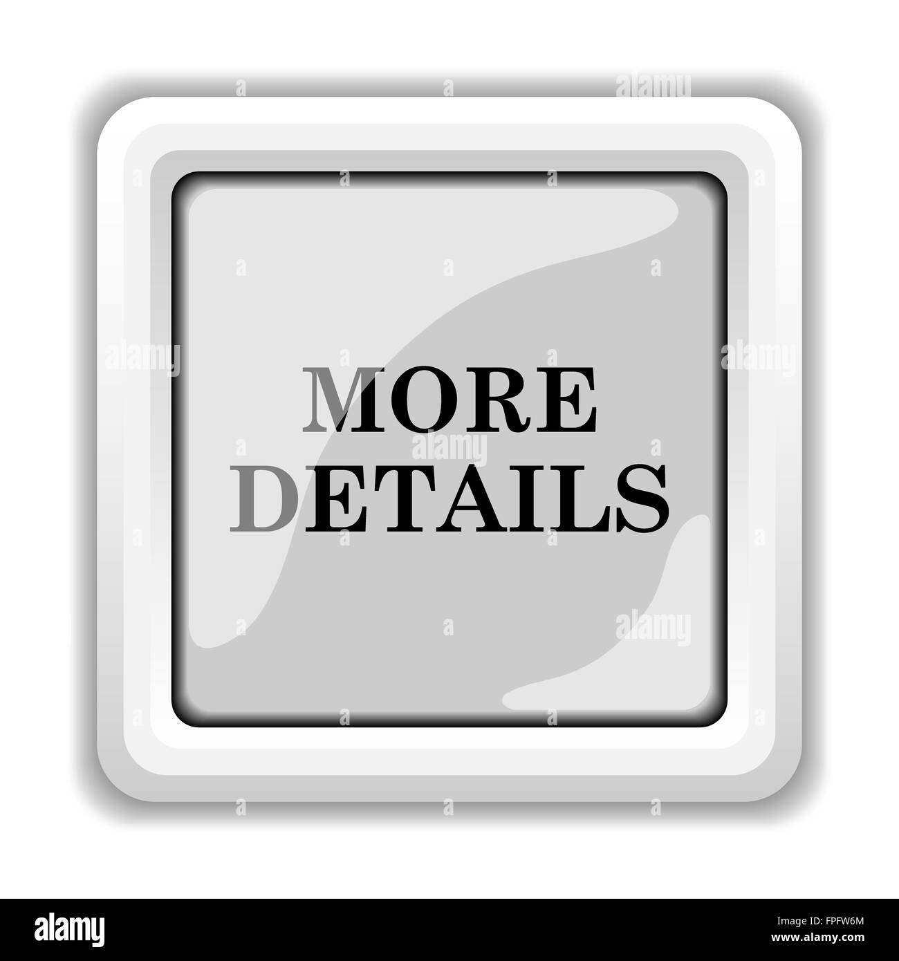 More details icon. Internet button on white background Stock Photo - Alamy