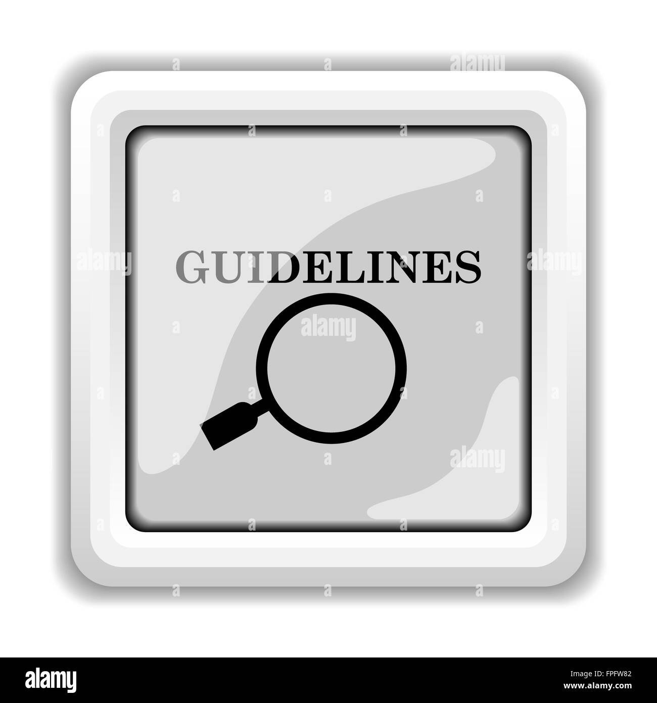Guidelines icon. Internet button on white background Stock Photo - Alamy