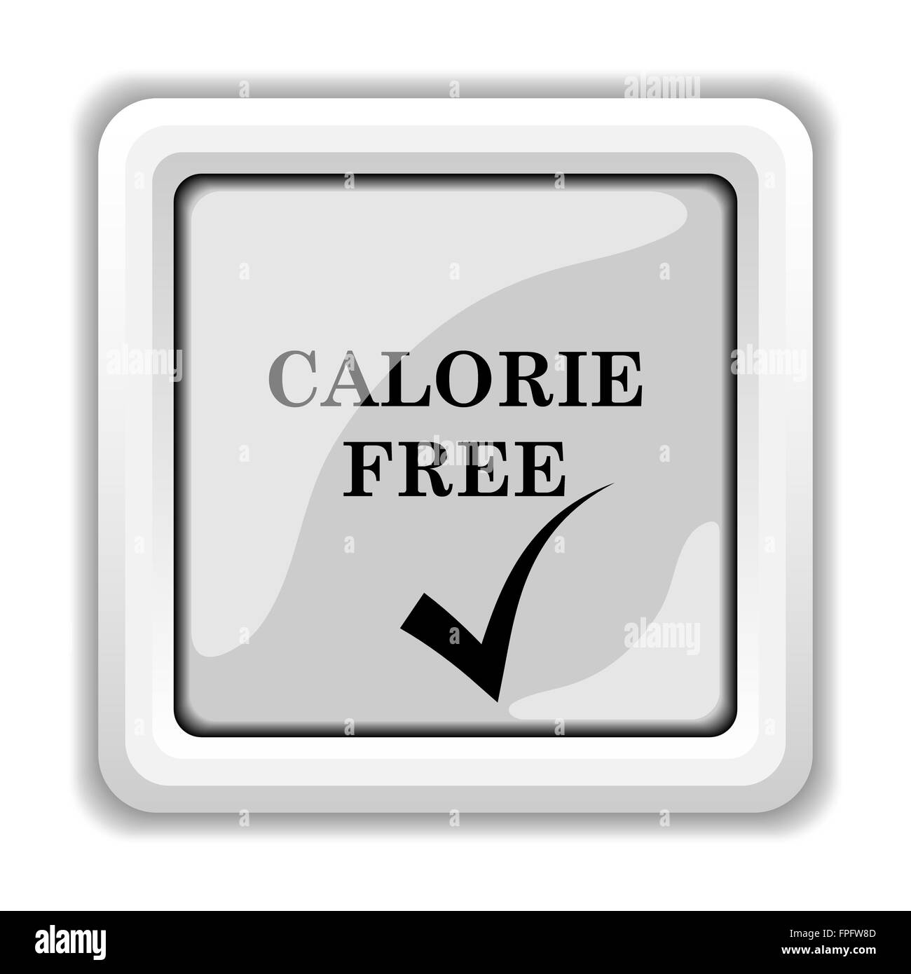 Calorie free icon. Internet button on white background Stock Photo - Alamy