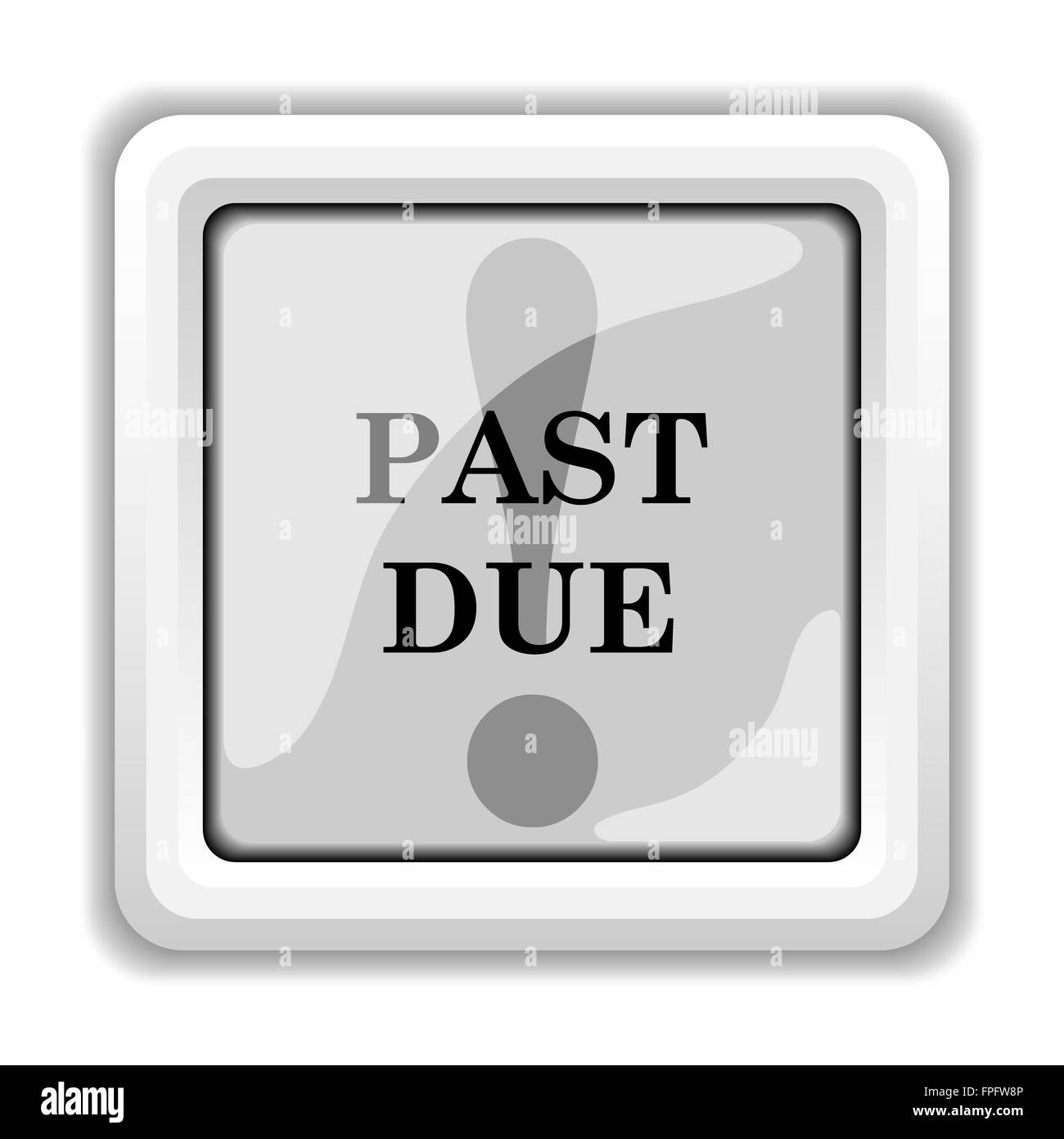 Past due icon. Internet button on white background Stock Photo - Alamy