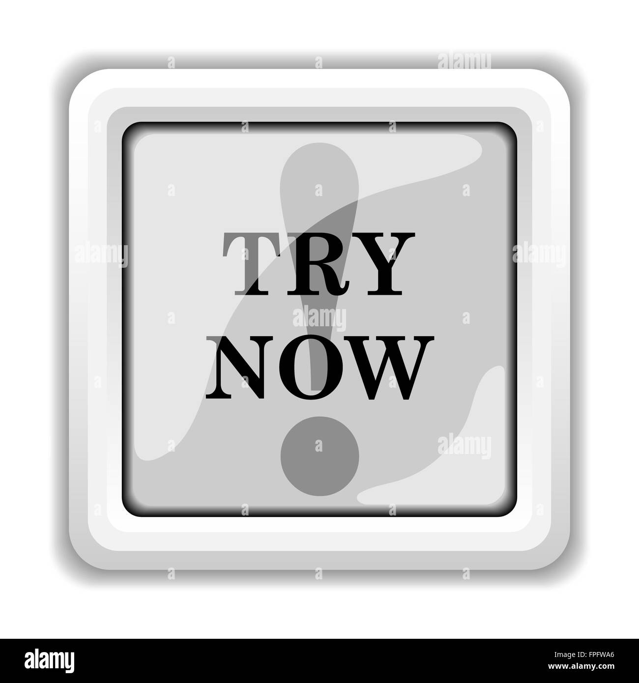 Try now icon. Internet button on white background Stock Photo - Alamy