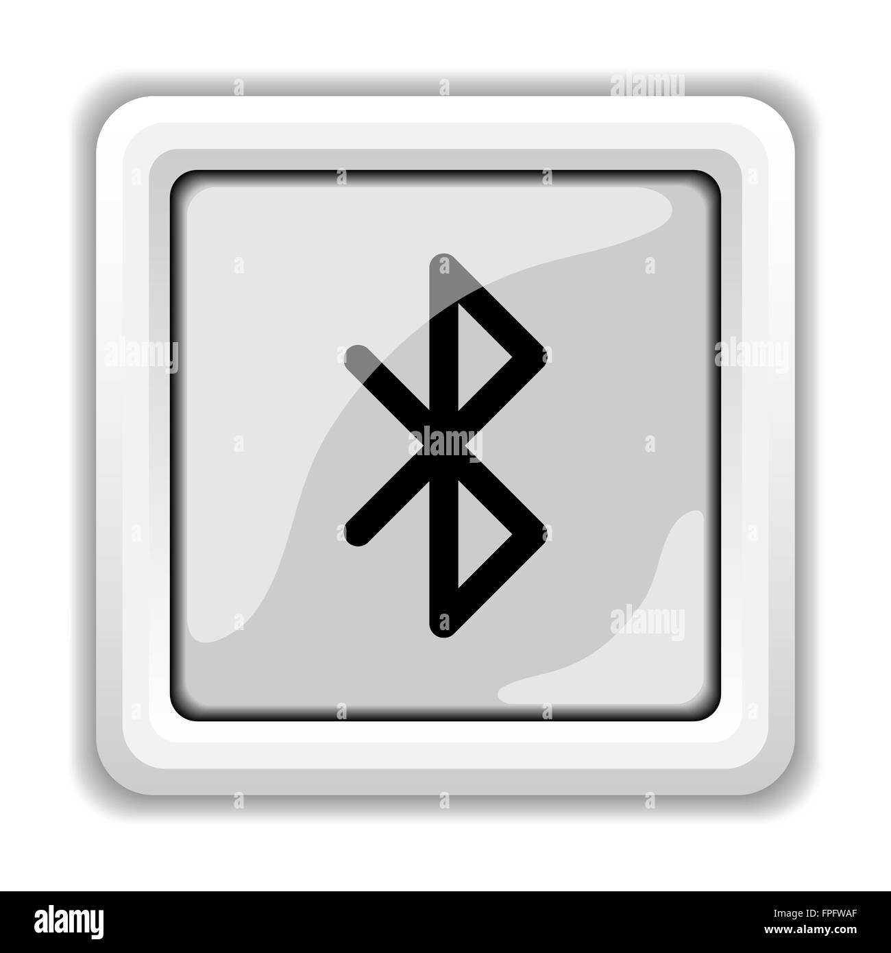 Bluetooth icon. Internet button on white background Stock Photo - Alamy