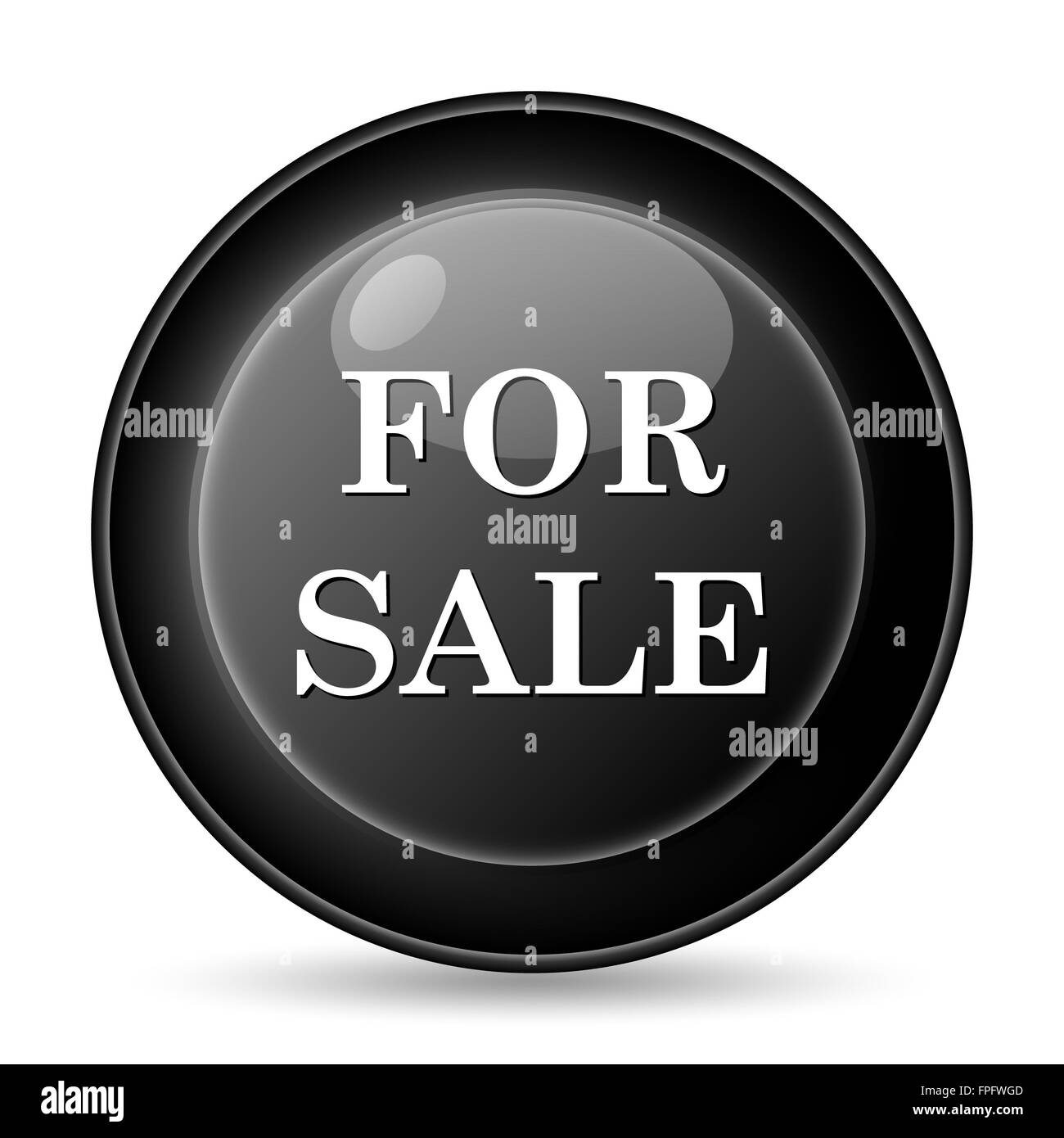 For sale icon. Internet button on white background Stock Photo - Alamy