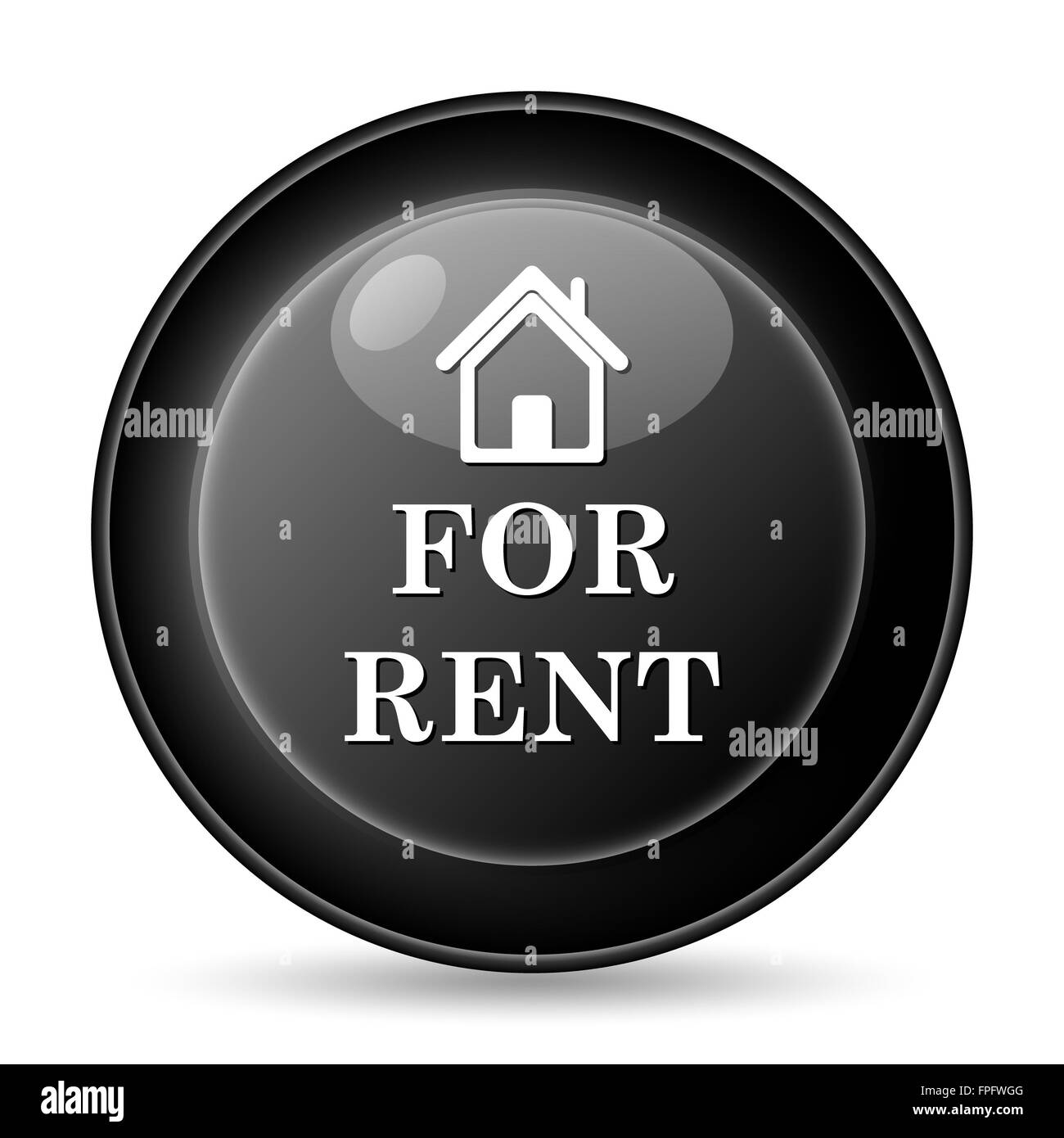 For rent icon. Internet button on white background Stock Photo - Alamy