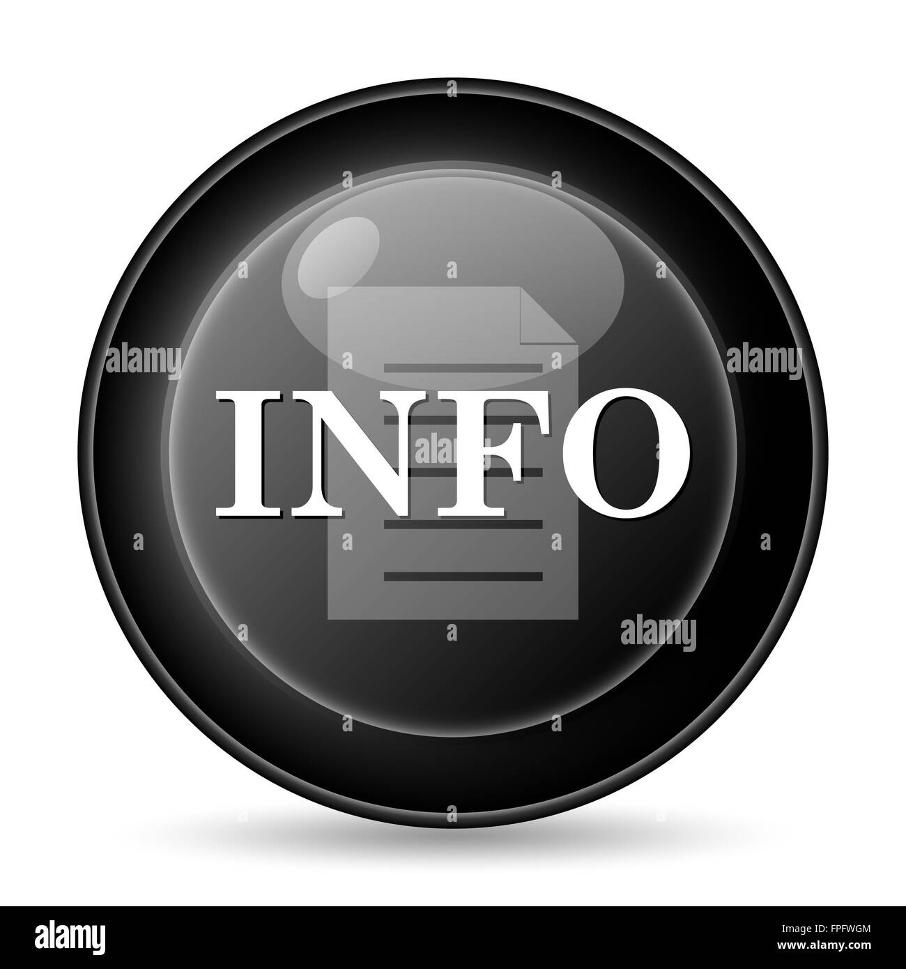 Info icon. Internet button on white background Stock Photo - Alamy