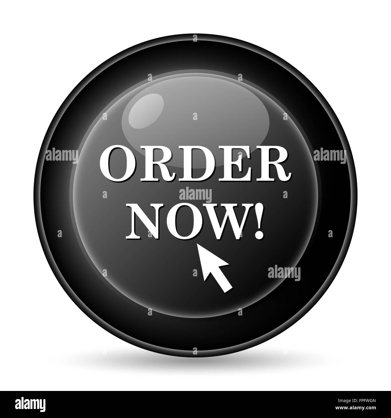 Order now icon. Internet button on white background Stock Photo - Alamy