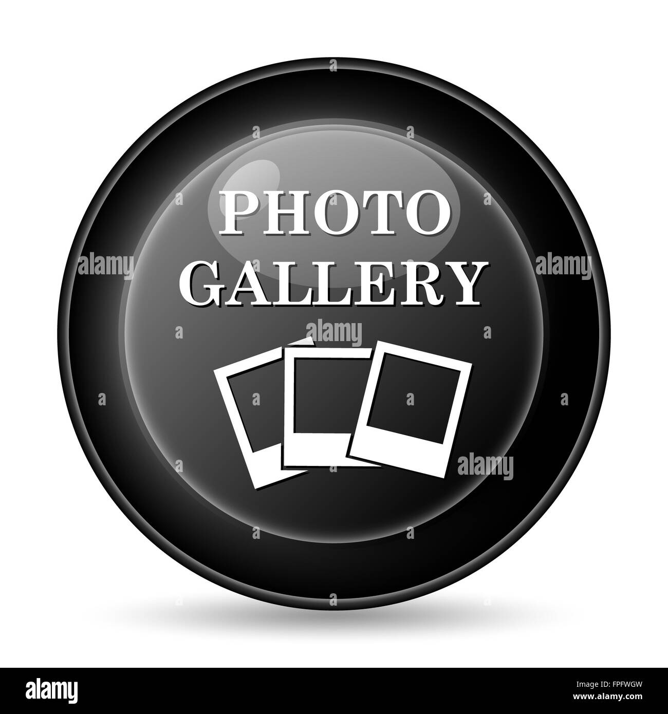 Photo gallery icon. Internet button on white background Stock Photo - Alamy