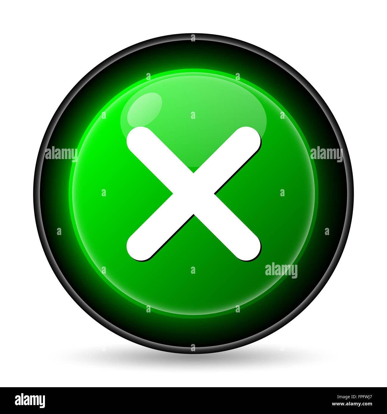 X close icon. Internet button on white background Stock Photo - Alamy