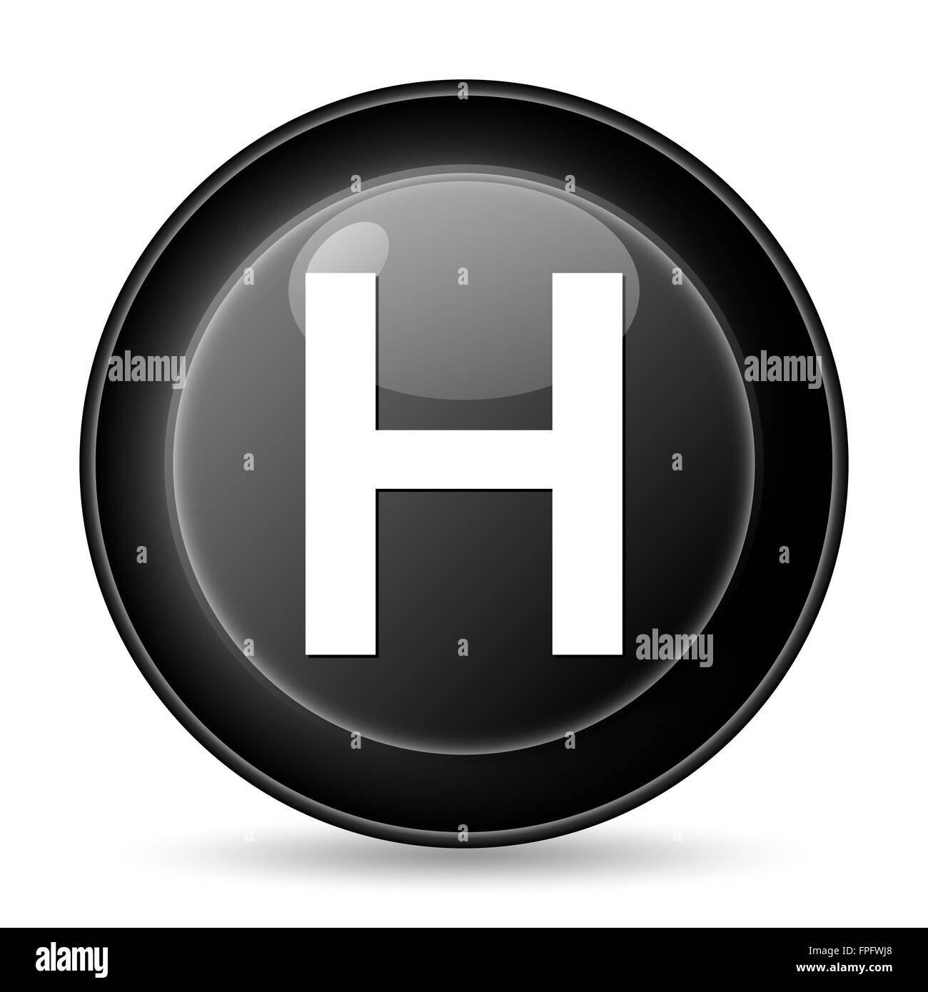Hospital icon. Internet button on white background Stock Photo - Alamy