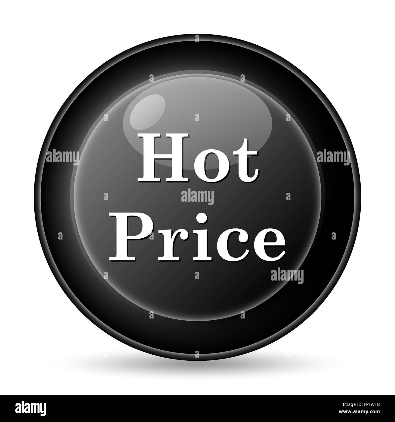 Hot price icon. Internet button on white background Stock Photo - Alamy