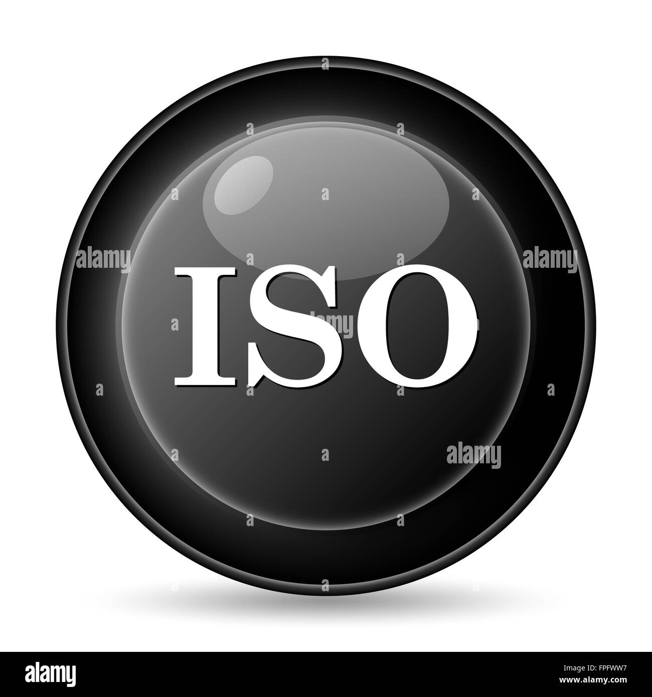 ISO icon. Internet button on white background Stock Photo - Alamy