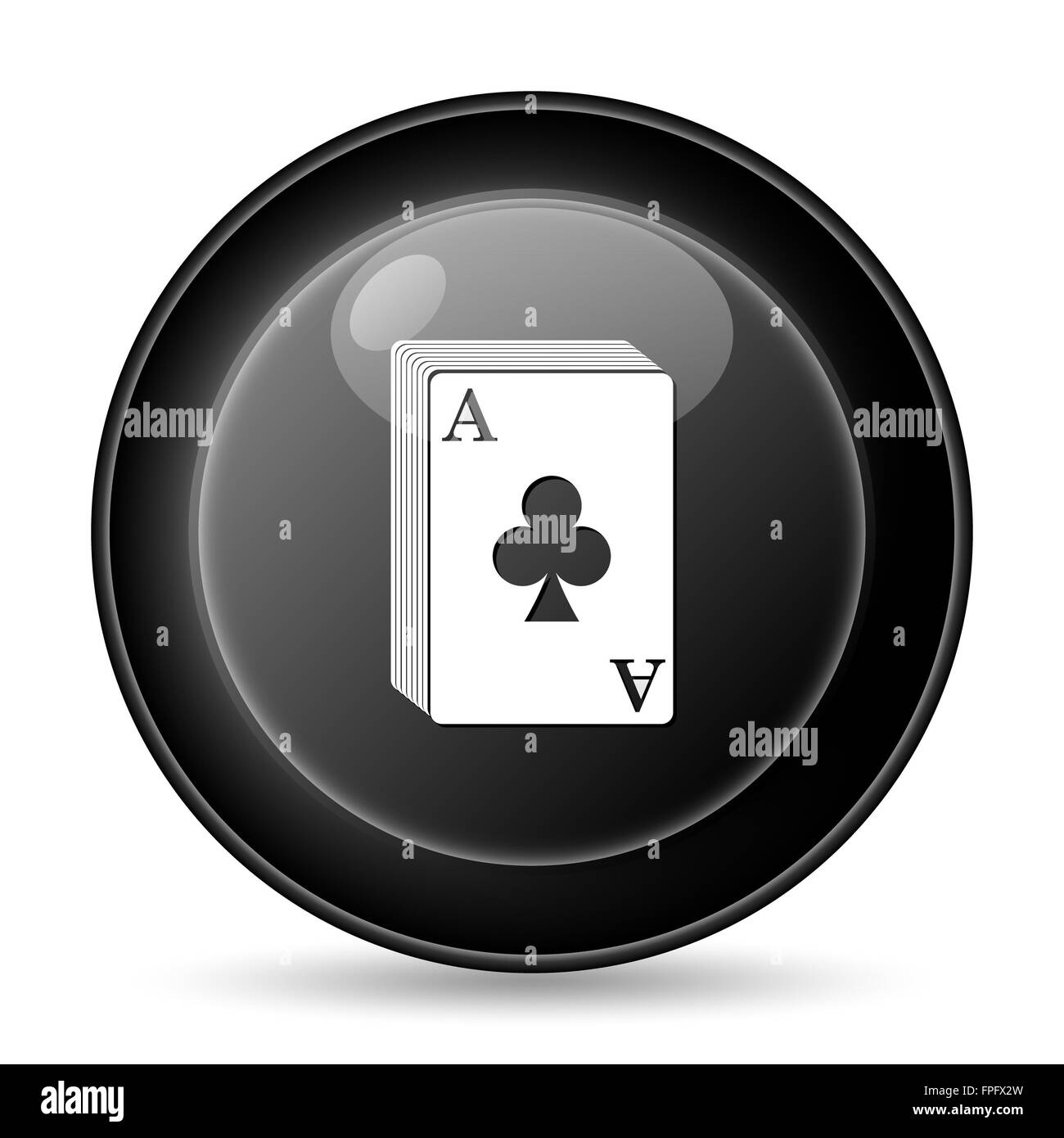 Deck of cards icon. Internet button on white background Stock Photo - Alamy