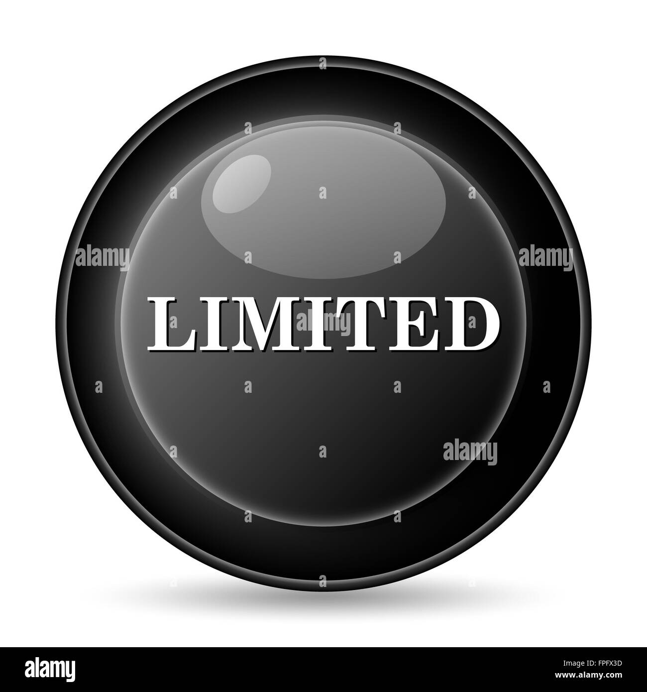 Limited icon. Internet button on white background Stock Photo - Alamy