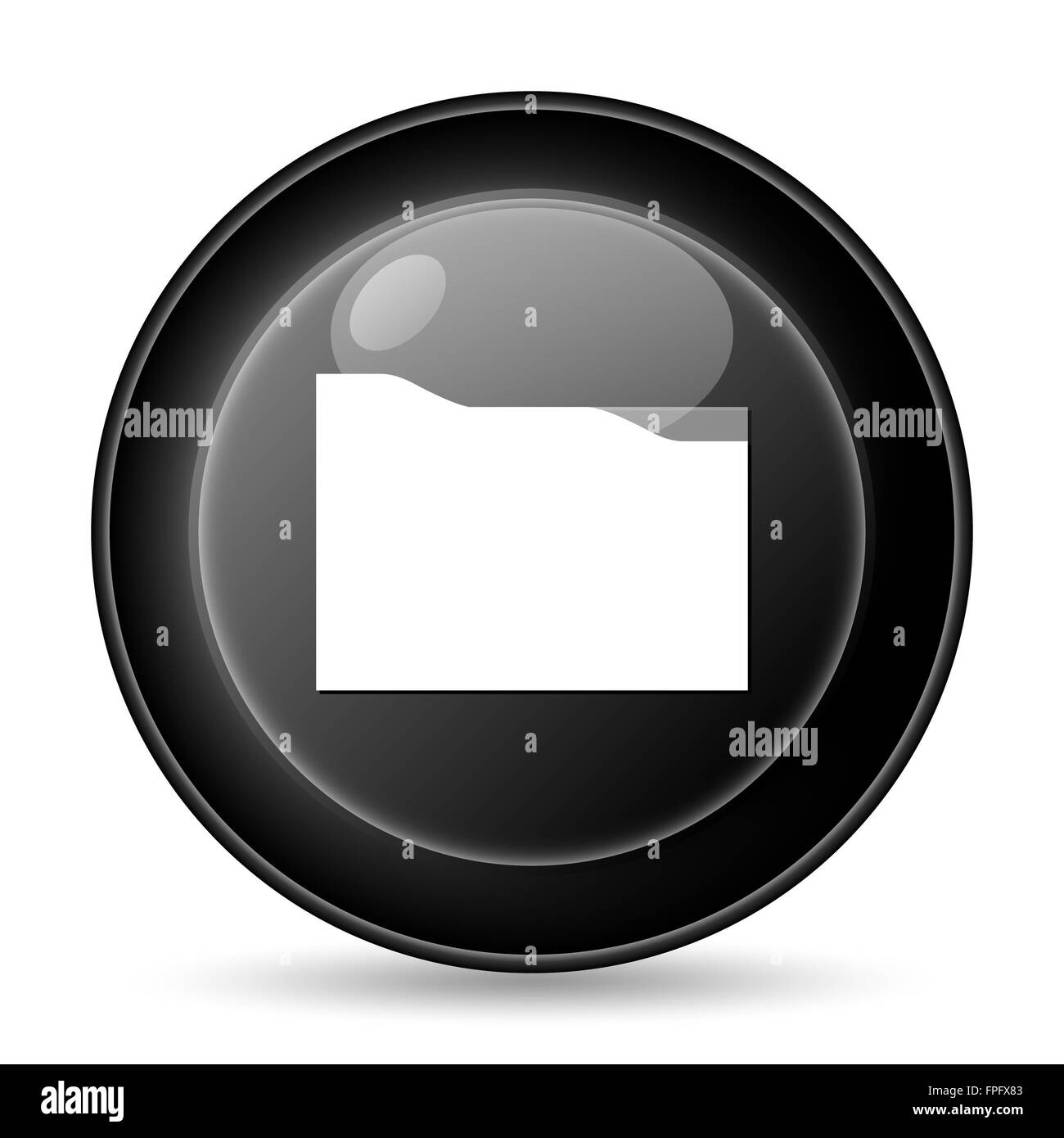 Folder icon. Internet button on white background Stock Photo - Alamy