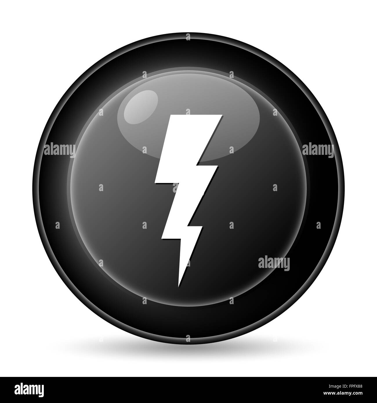 Lightning icon. Internet button on white background Stock Photo - Alamy
