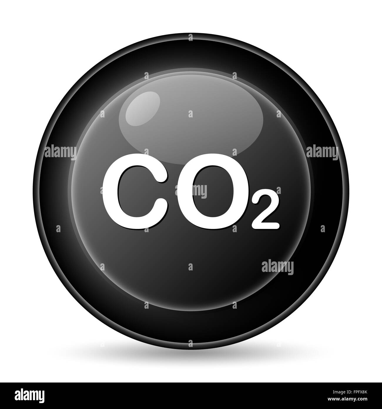 CO2 icon. Internet button on white background Stock Photo - Alamy