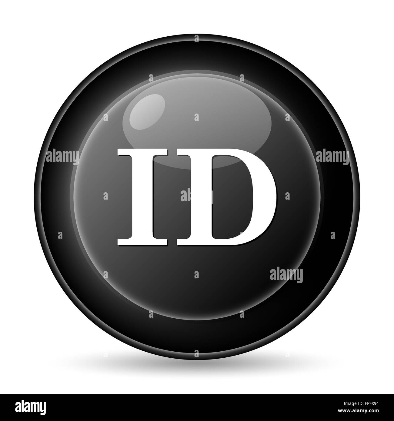 ID icon. Internet button on white background Stock Photo - Alamy