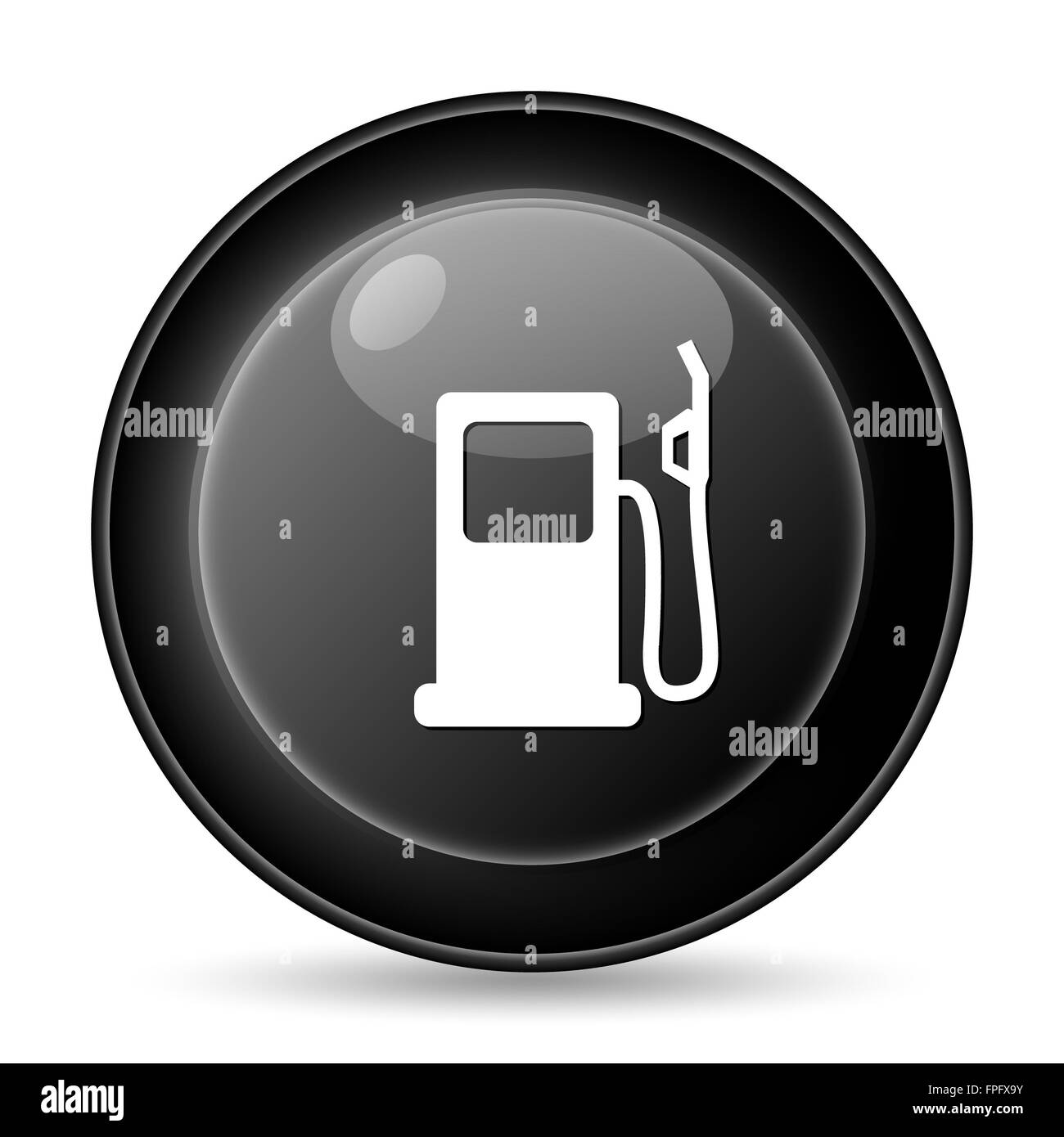 Gas pump icon. Internet button on white background Stock Photo - Alamy