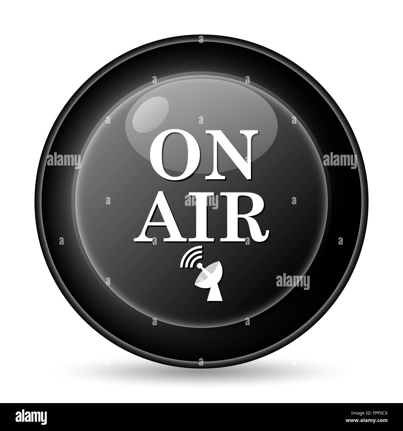 On air icon. Internet button on white background Stock Photo - Alamy
