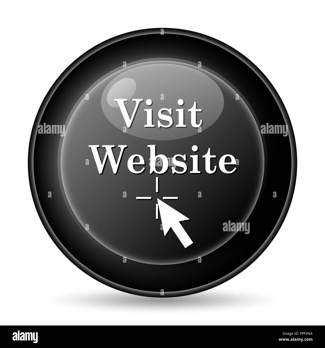 Visit website icon. Internet button on white background Stock Photo - Alamy
