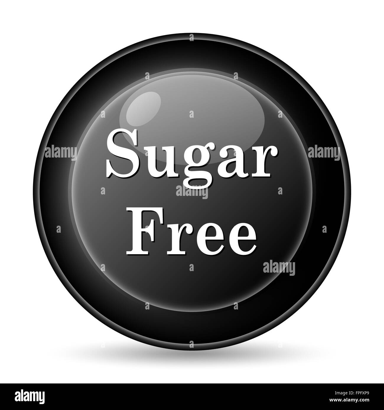 Sugar free icon. Internet button on white background Stock Photo - Alamy