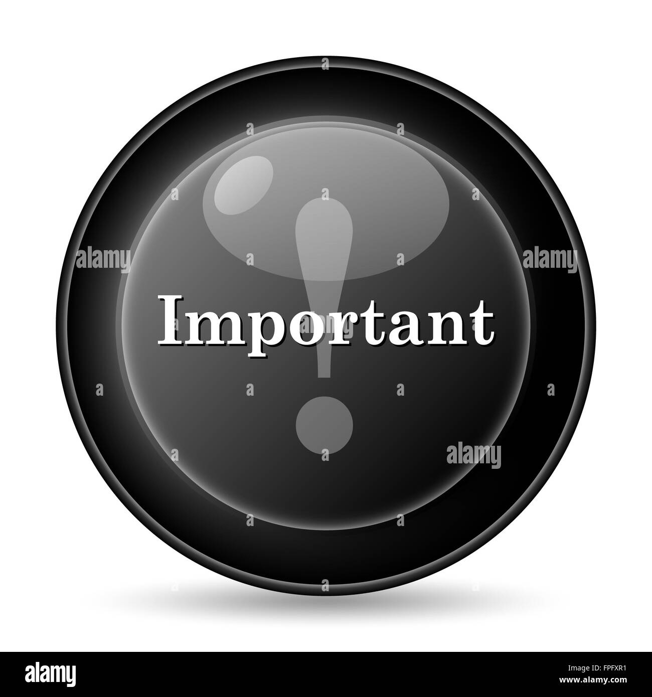 Important icon. Internet button on white background Stock Photo - Alamy