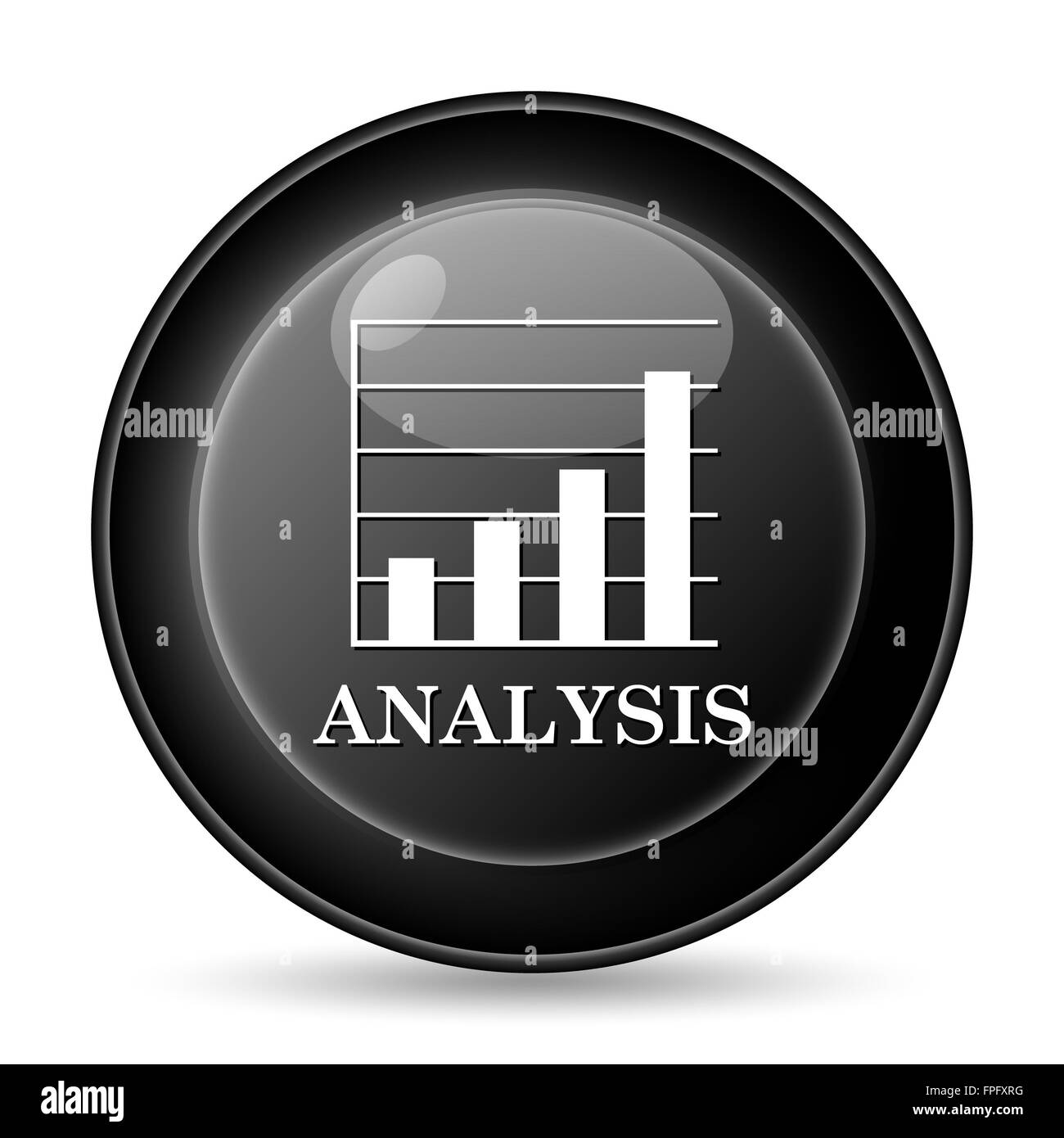 Analysis icon. Internet button on white background Stock Photo - Alamy
