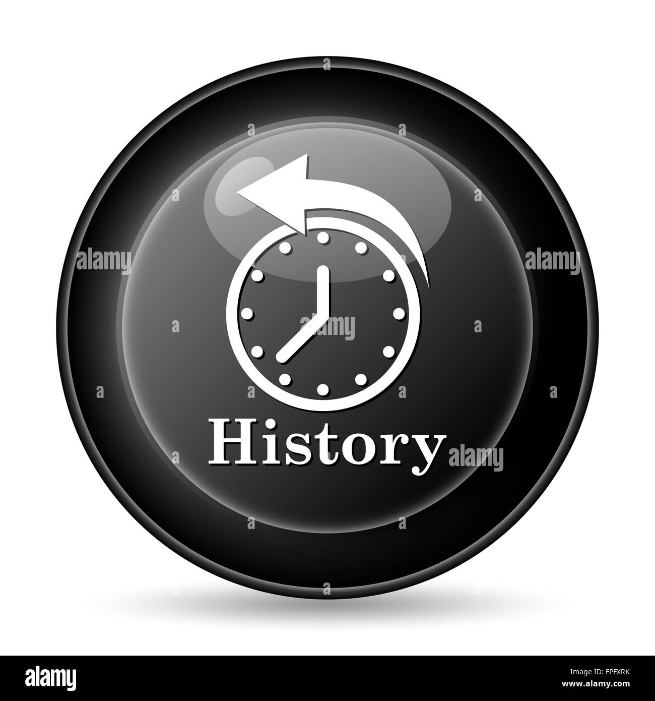 History icon. Internet button on white background Stock Photo - Alamy
