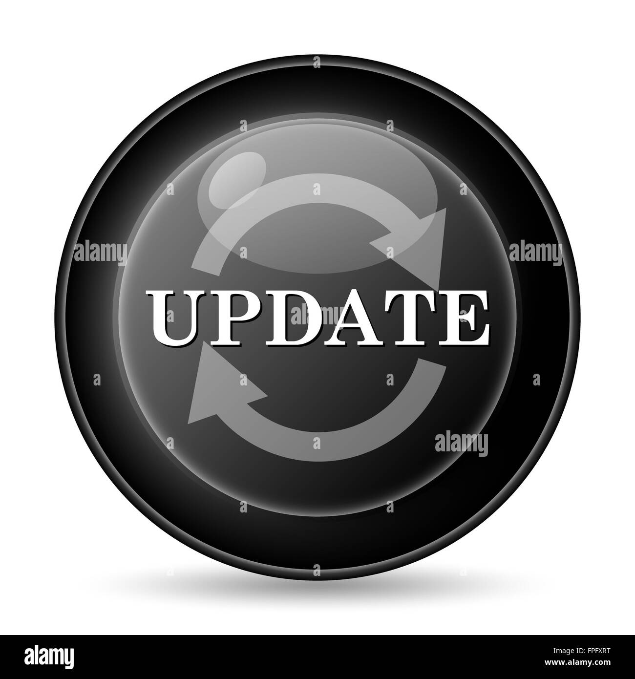 Update icon. Internet button on white background Stock Photo - Alamy