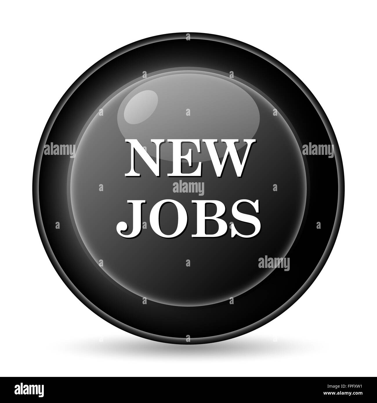 New jobs icon. Internet button on white background Stock Photo - Alamy