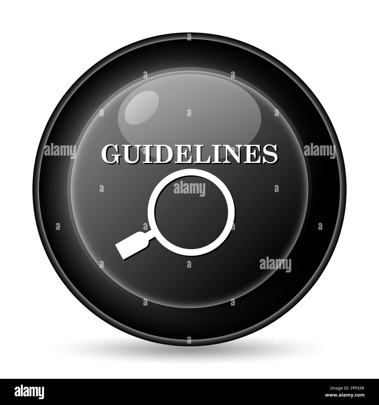 Guidelines icon. Internet button on white background Stock Photo - Alamy